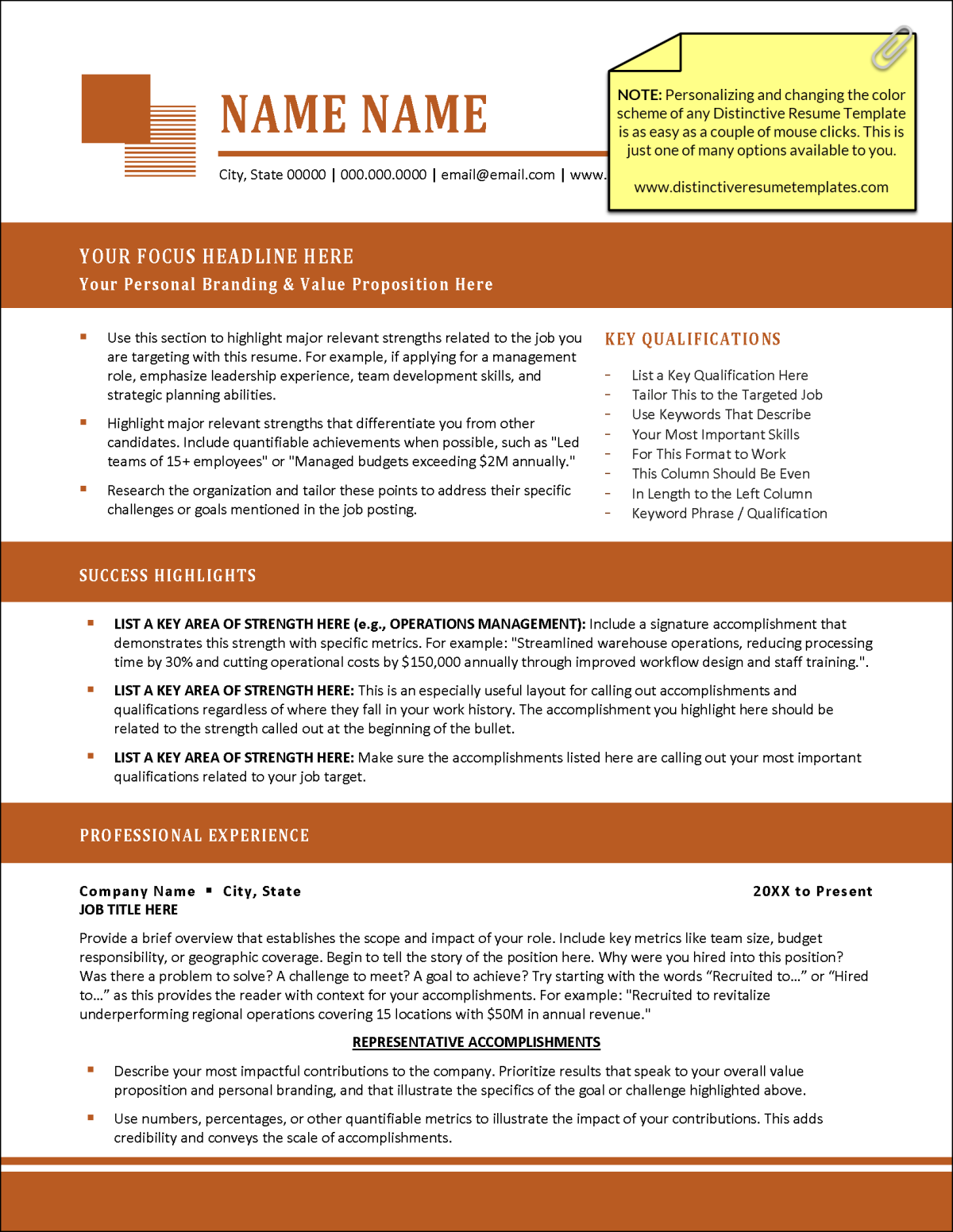 Next Stage MS Word Resume Template | Distinctive Templates