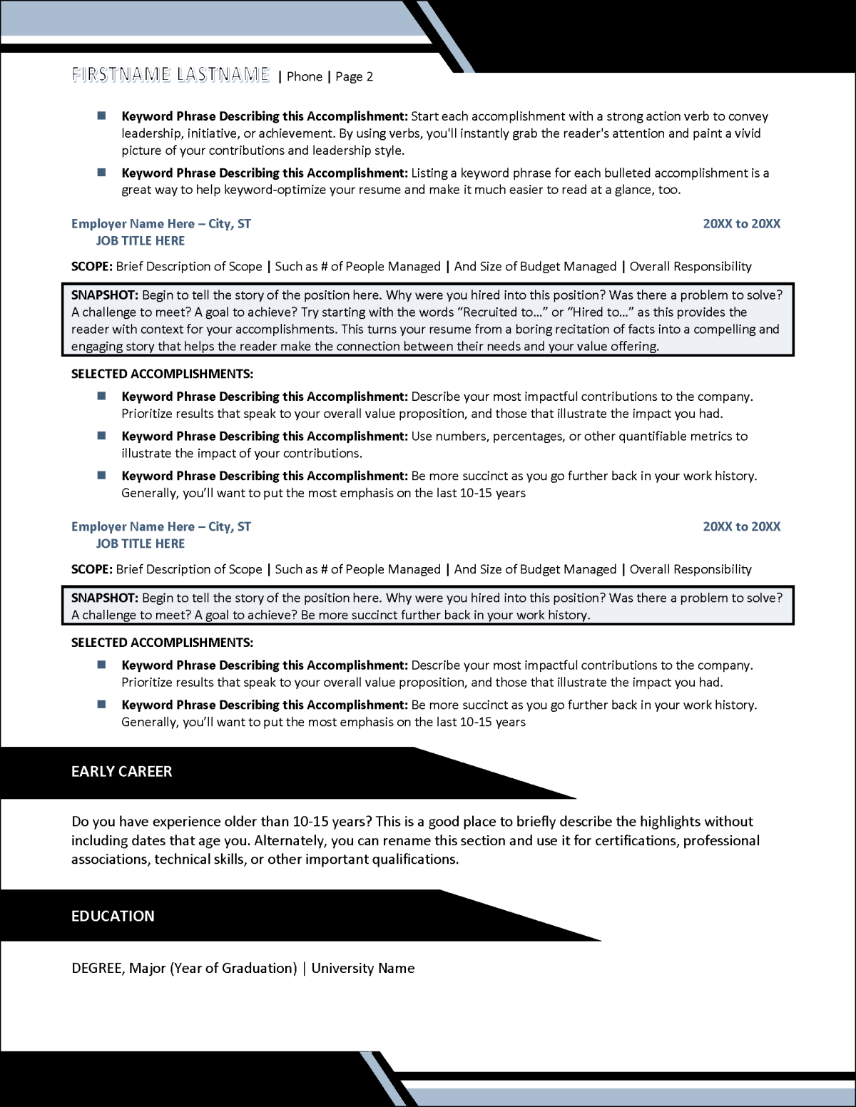 Flexible Foundations Resume Template Bundle for All Careers ...