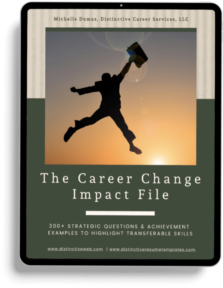 Career Change Impact File | Resume Achievement Examples