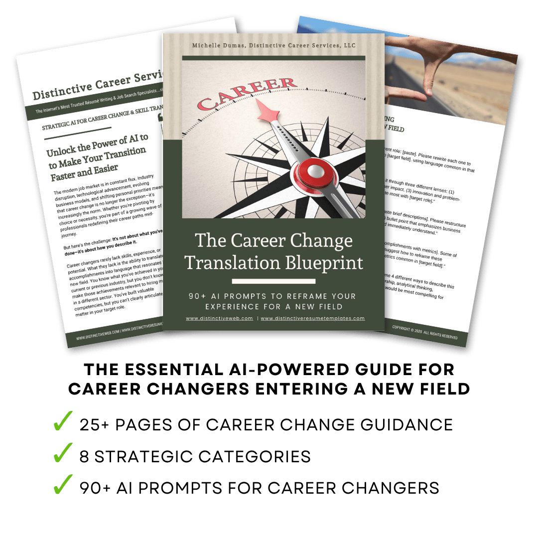 Free 90+ AI Prompts: Career Change Translation Blueprint - Distinctive ...