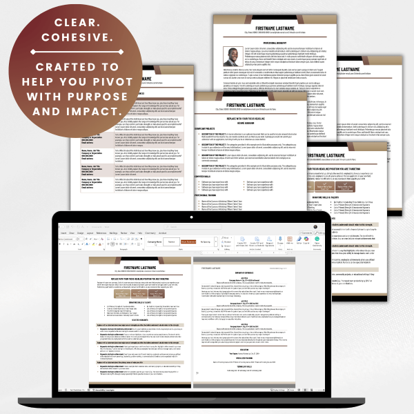 Career Change Resume Templates Bundle | - Distinctive Resume Templates